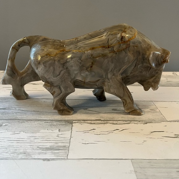 Art | Vintage Onyx Marble Bull Statue | Poshmark